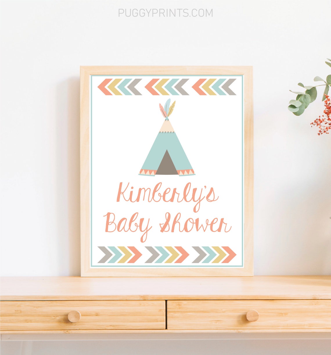 Tribal Baby Shower Party Sign Editable Tribal Welcome Sign - Etsy