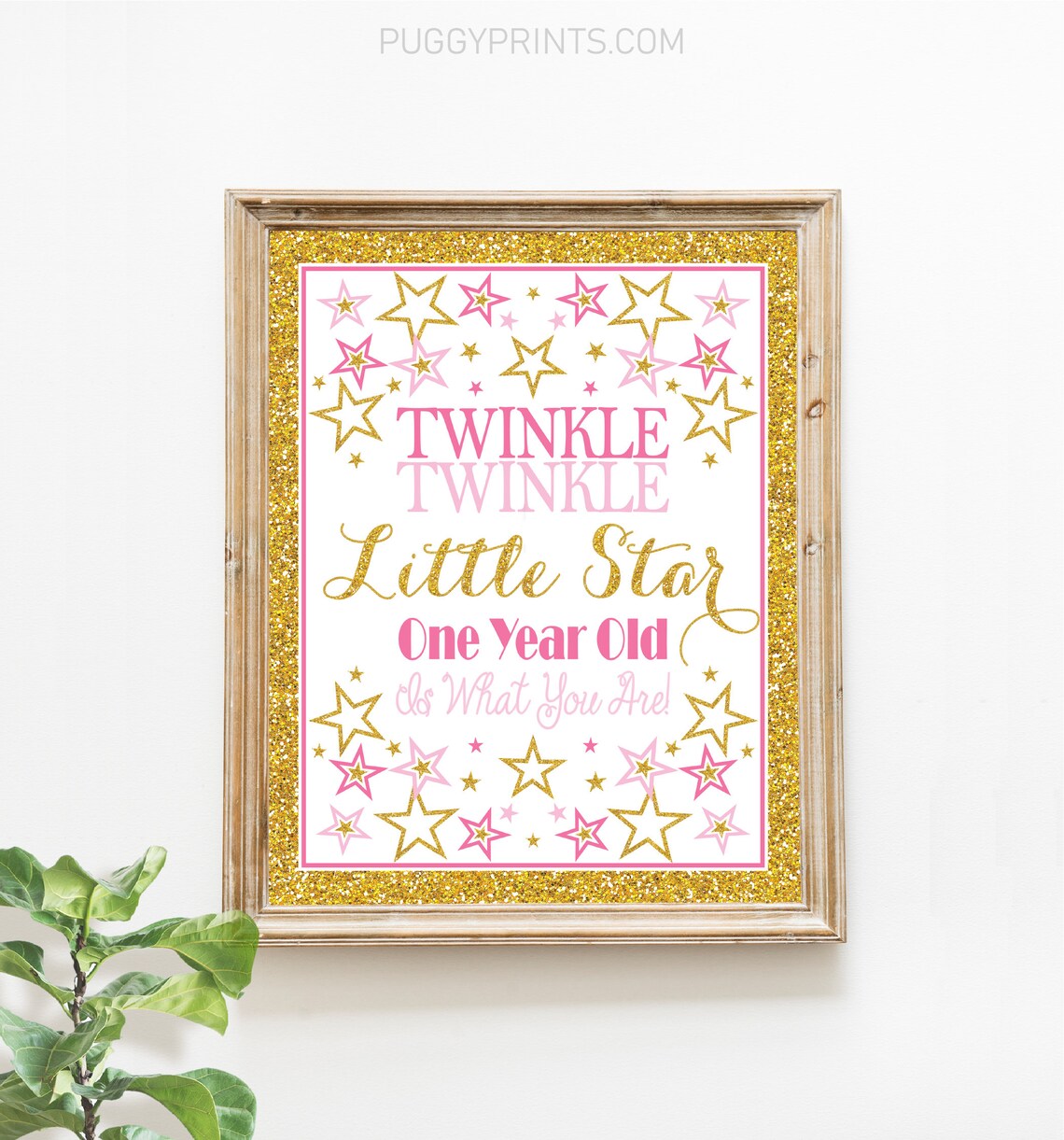 Twinkle Twinkle Little Star Birthday Party Sign Printable One - Etsy