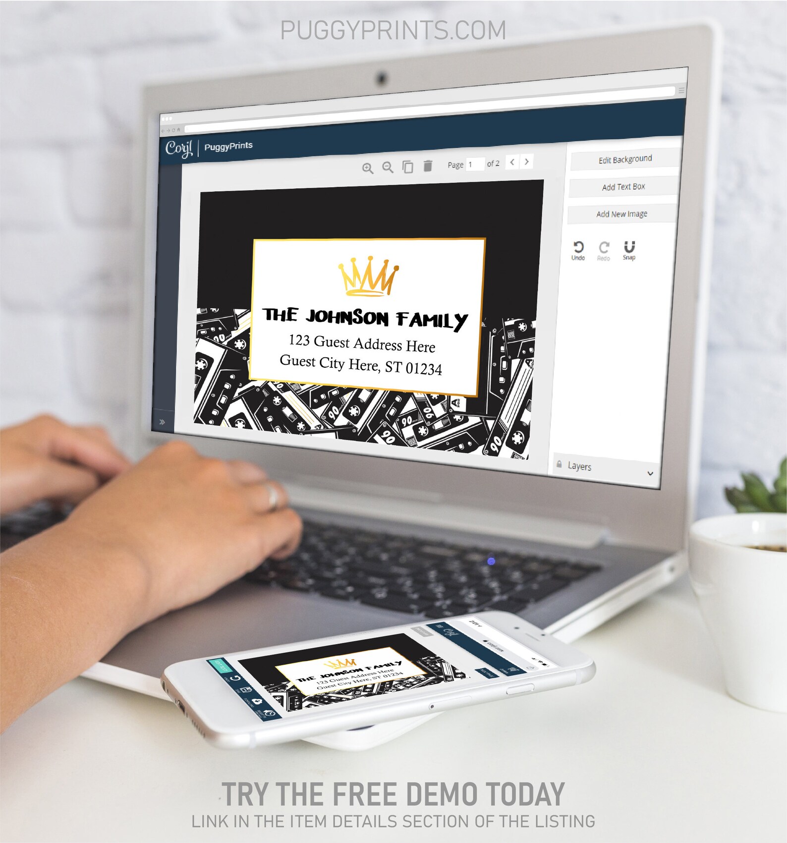 Editable Notorious One Envelope Template Printable the Big - Etsy