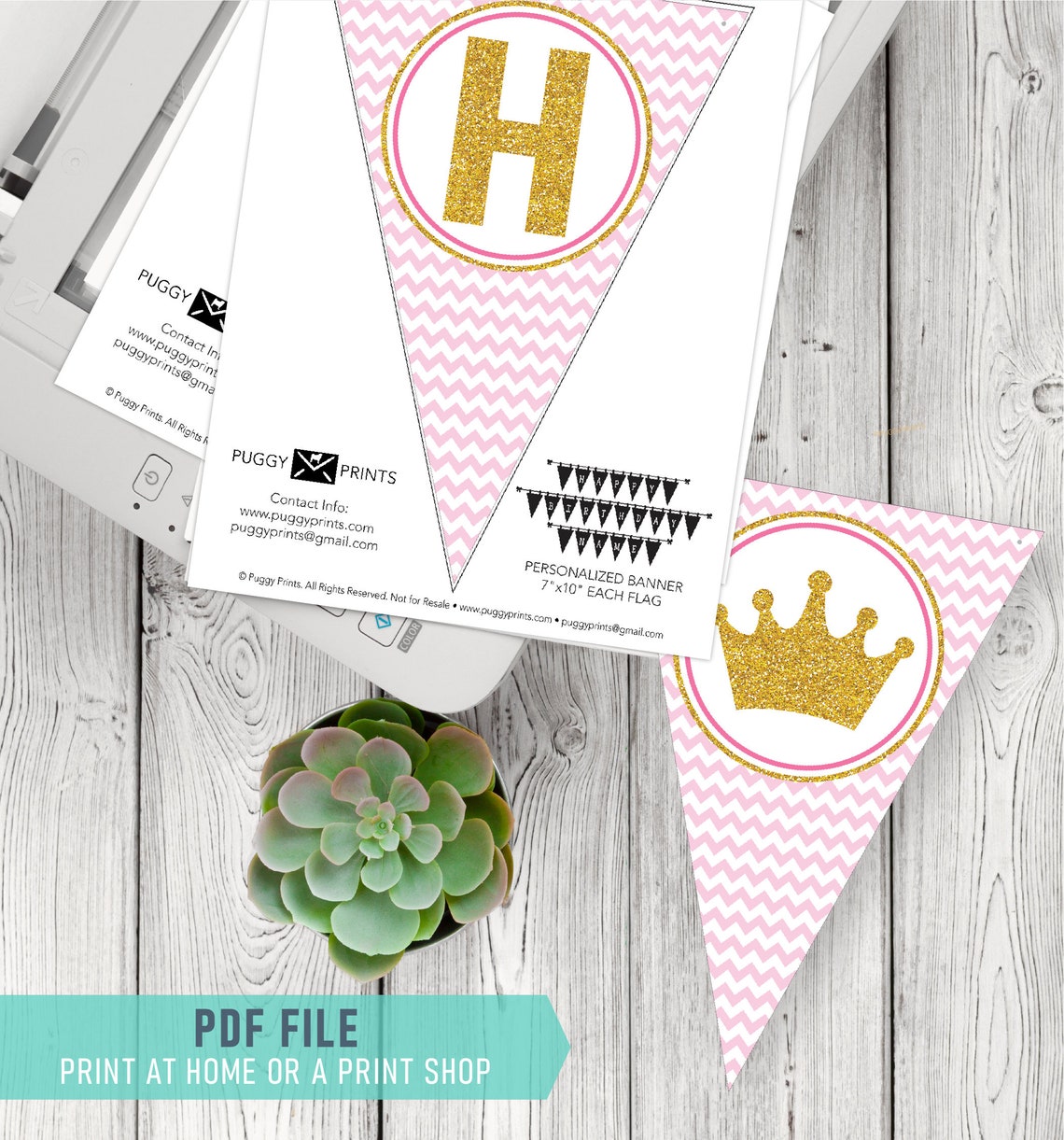 Princess Happy Birthday Banner Printable Princess Banner - Etsy