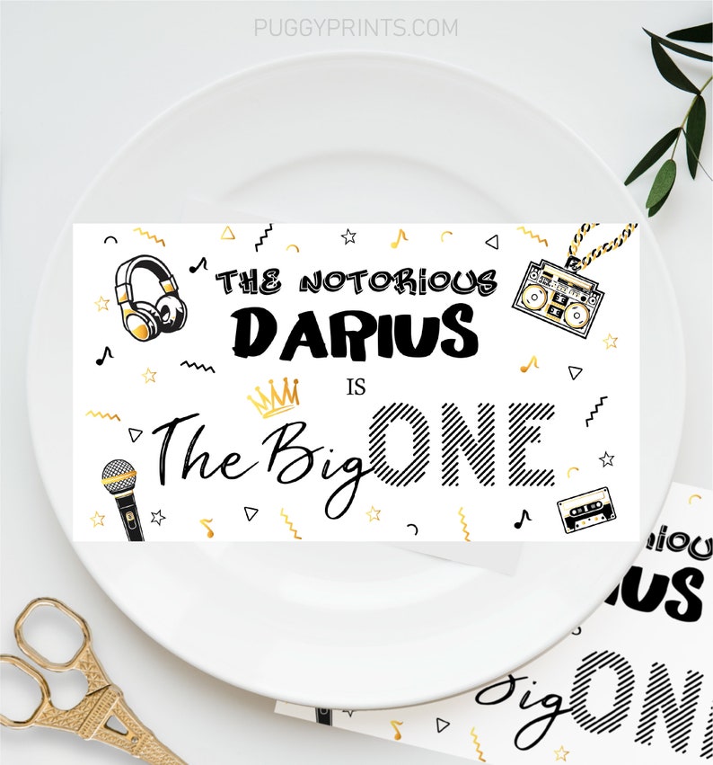 Editable Notorious One Birthday Favor Box Label Printable the - Etsy