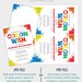 Color War Birthday Invitation Editable Template Online - Etsy