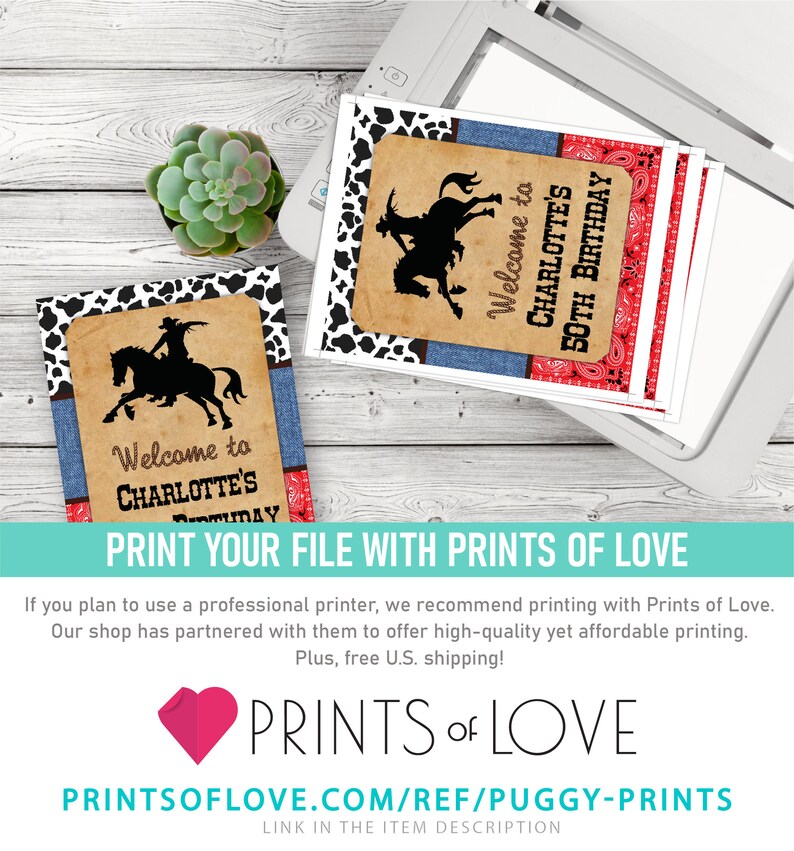 Rodeo Birthday Party Sign Editable Western Birthday Party - Etsy