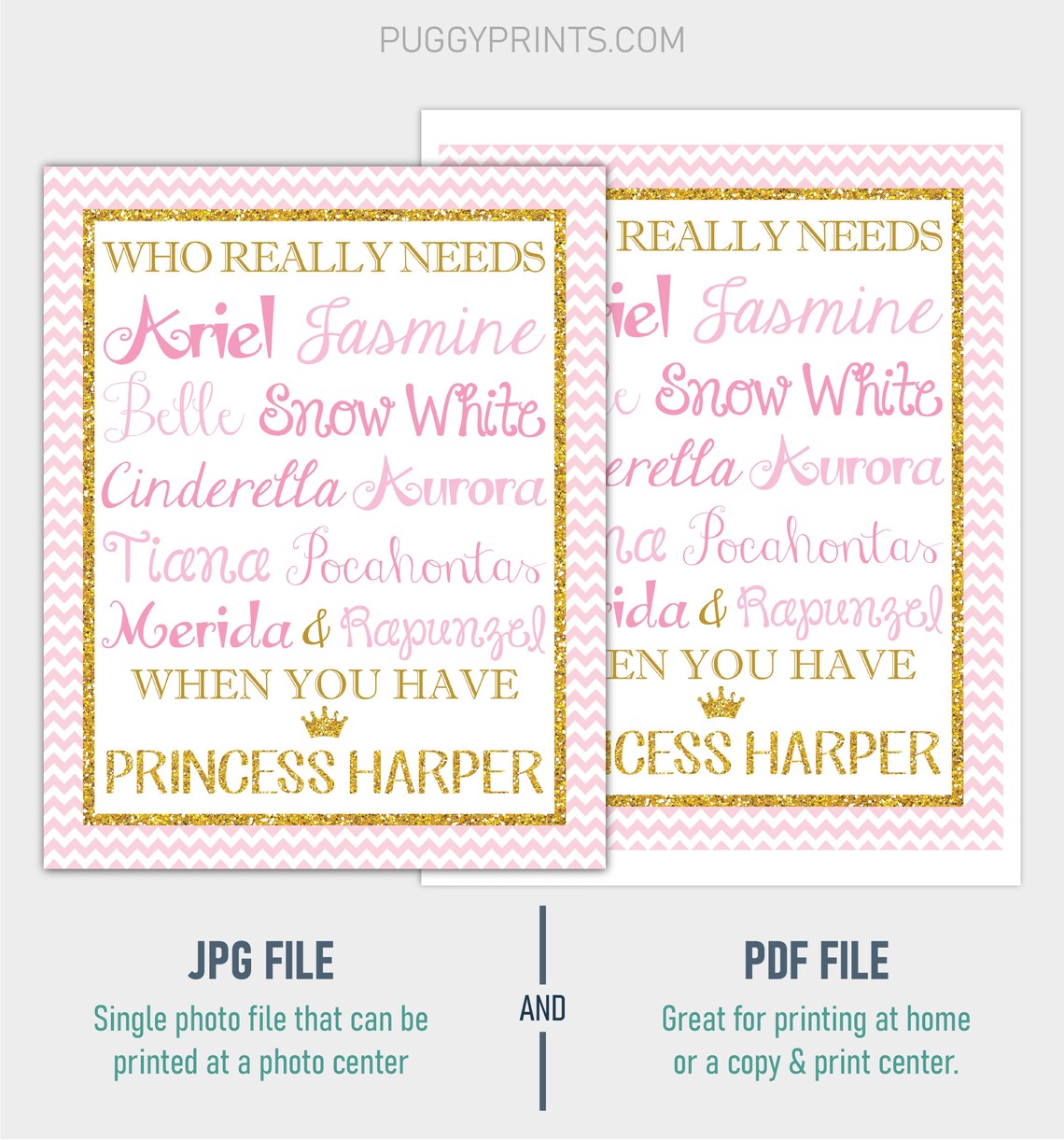 Princess Party Sign Editable Princess Birthday Sign Template - Etsy