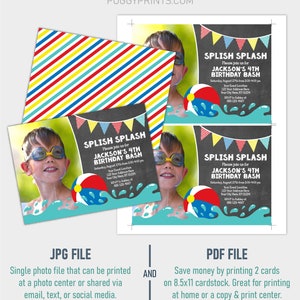 Beach Ball Birthday Invitation Editable Beach Ball Invitation - Etsy