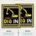 Construction Dig in Sign Printable Construction Food Table - Etsy