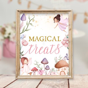 Fairy Magical Treats Sign Printable Fairy Party Sign - Etsy