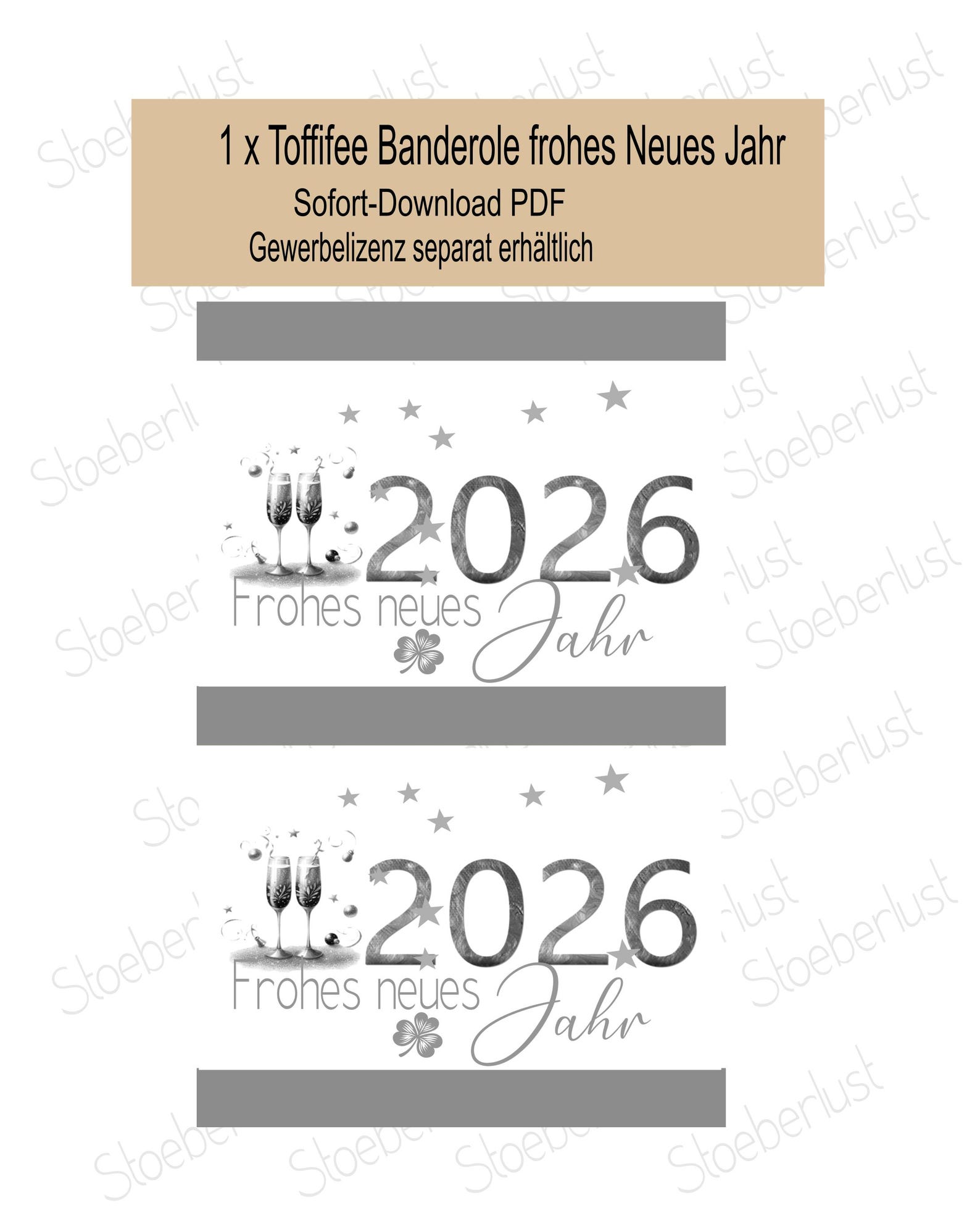 Toffifee Wrapper New Year's Eve 2026 Grey/silver – Happy New Year ...