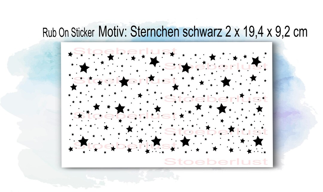 Candle Tattoo or Rub-on Stars on 9.5 X 2 Cm Gold or Black as a ...
