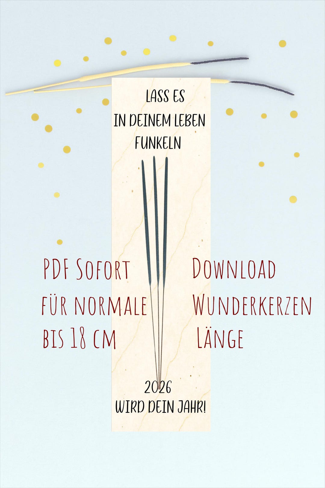 3 X Sparkler Templates for New Year's Eve – Small Version (1 A4) – PDF ...