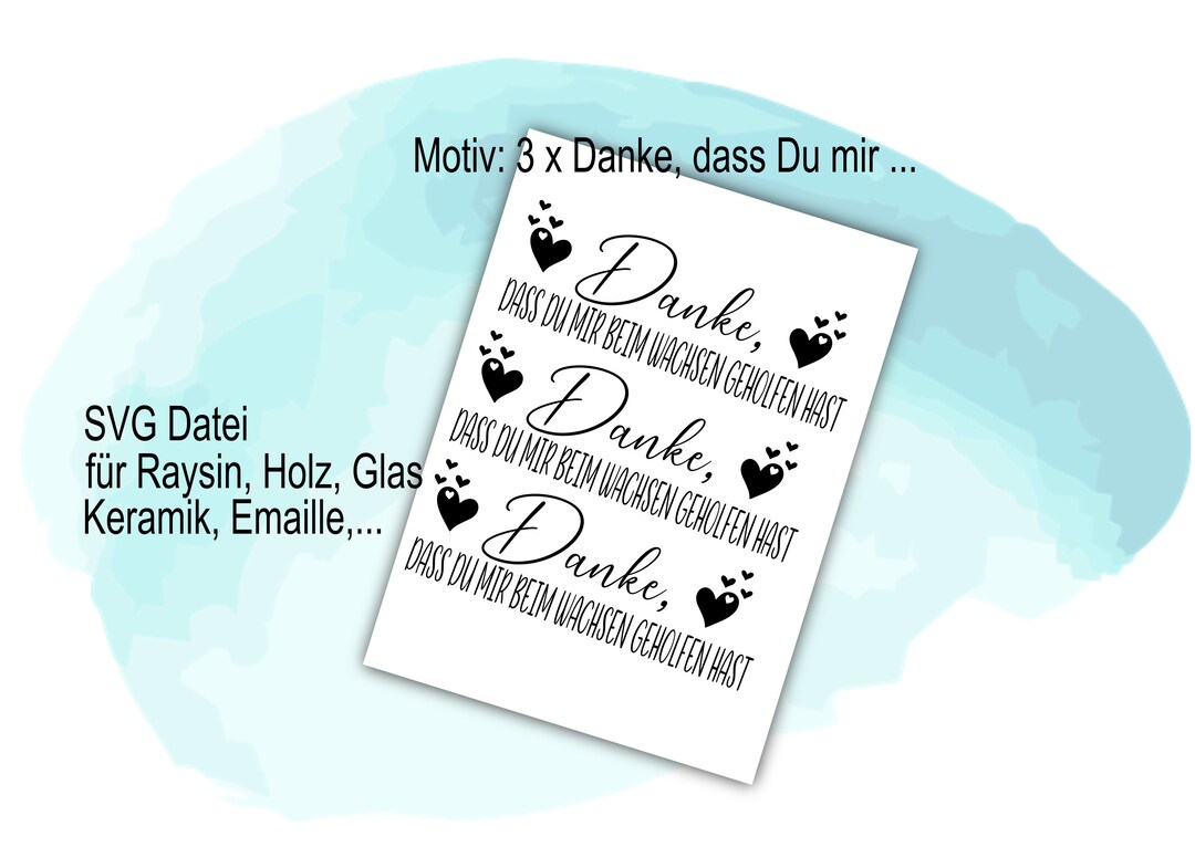 SVG File “thank You for Growing” – 3 Heart Sayings – DIY Plotter File for Cricut & Silhouette ...