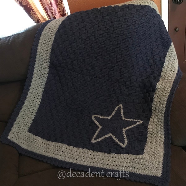 Dallas Cowboys Crocheted Baby Blanket - Etsy