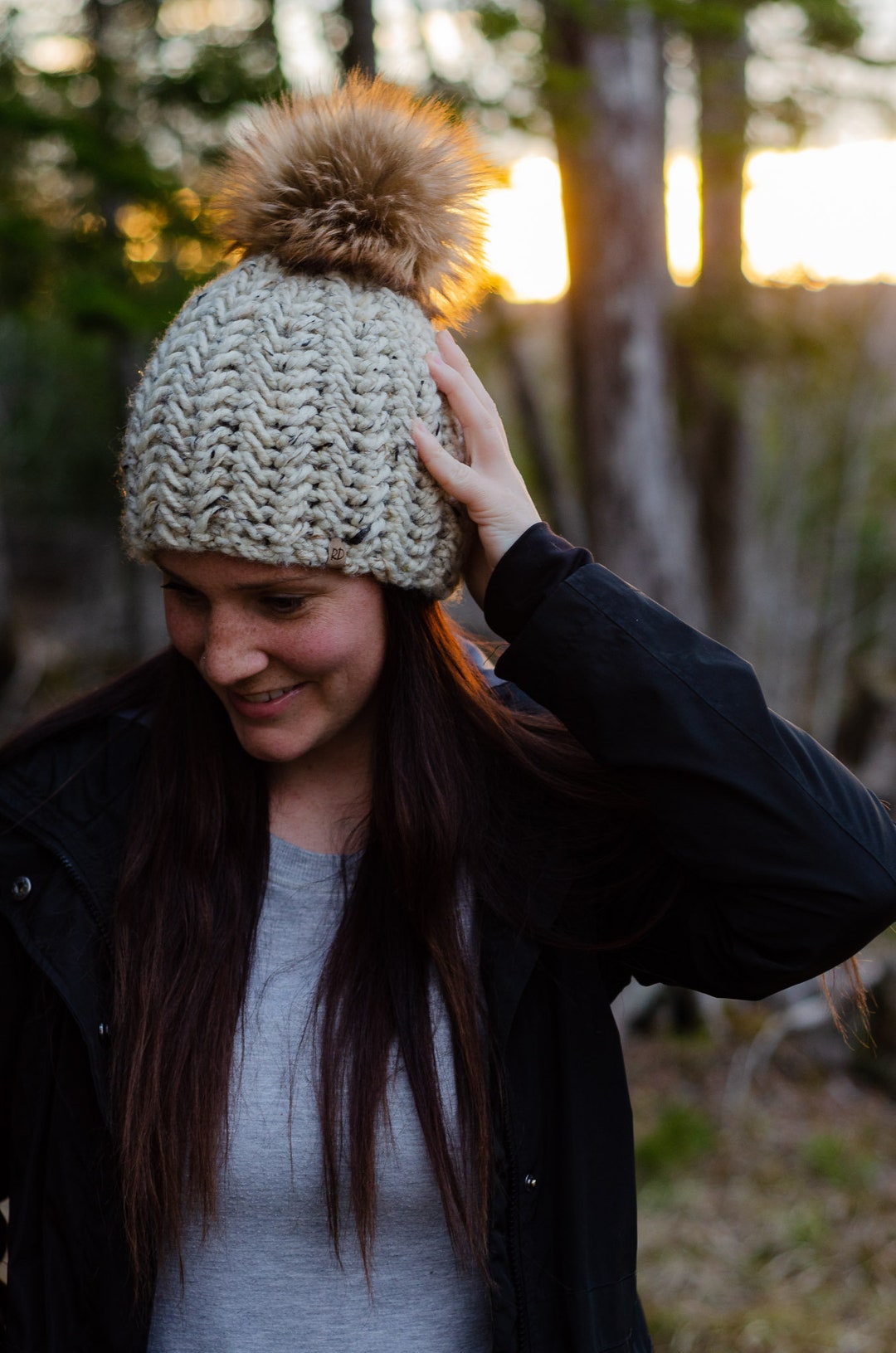 Aan huis gebonden Muts, Pompom Hoed, Winter pompom hoed, Faux fur ...