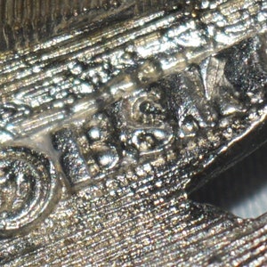 Vintage Brooch BSK, 1960s, Silver Tone Textured Metal With Clear ...