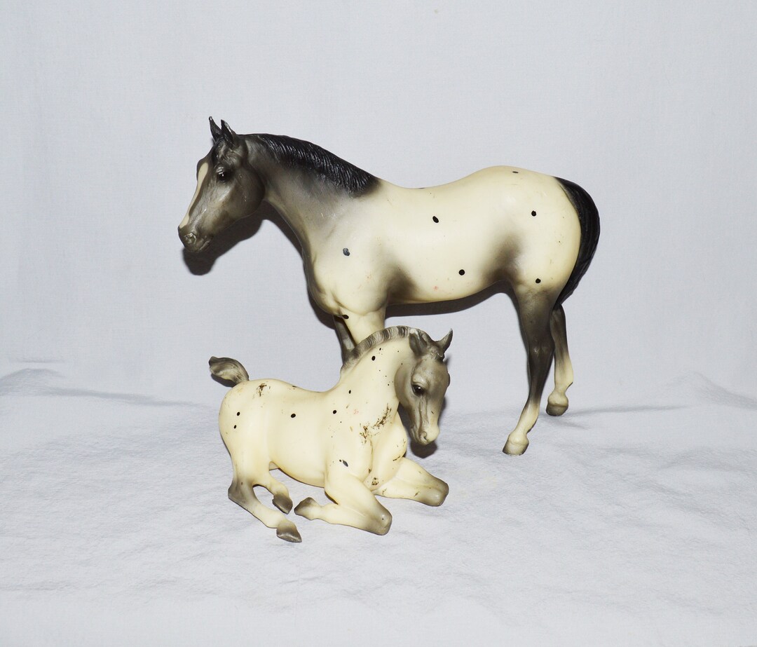 Vintage Breyer Set 942, Bosley Blue and Trusty, Quarter Horse Yearling ...