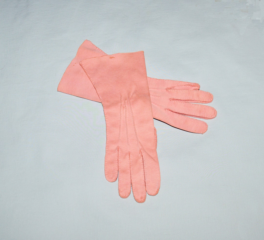 Vintage Gloves - 1960s, Dark Pink, Gauntlet Style, Small - Etsy