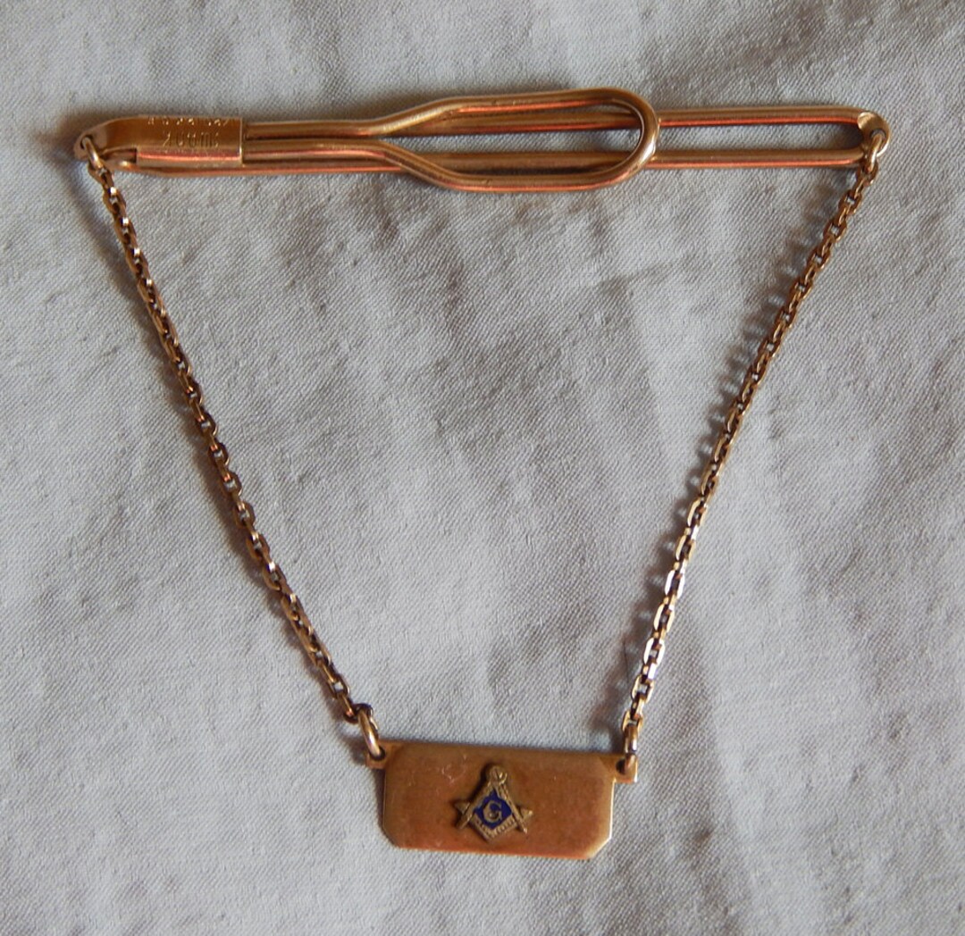 Vintage Tie Clip - Masonic Symbol - Swank - 12K Gold Filled - Etsy