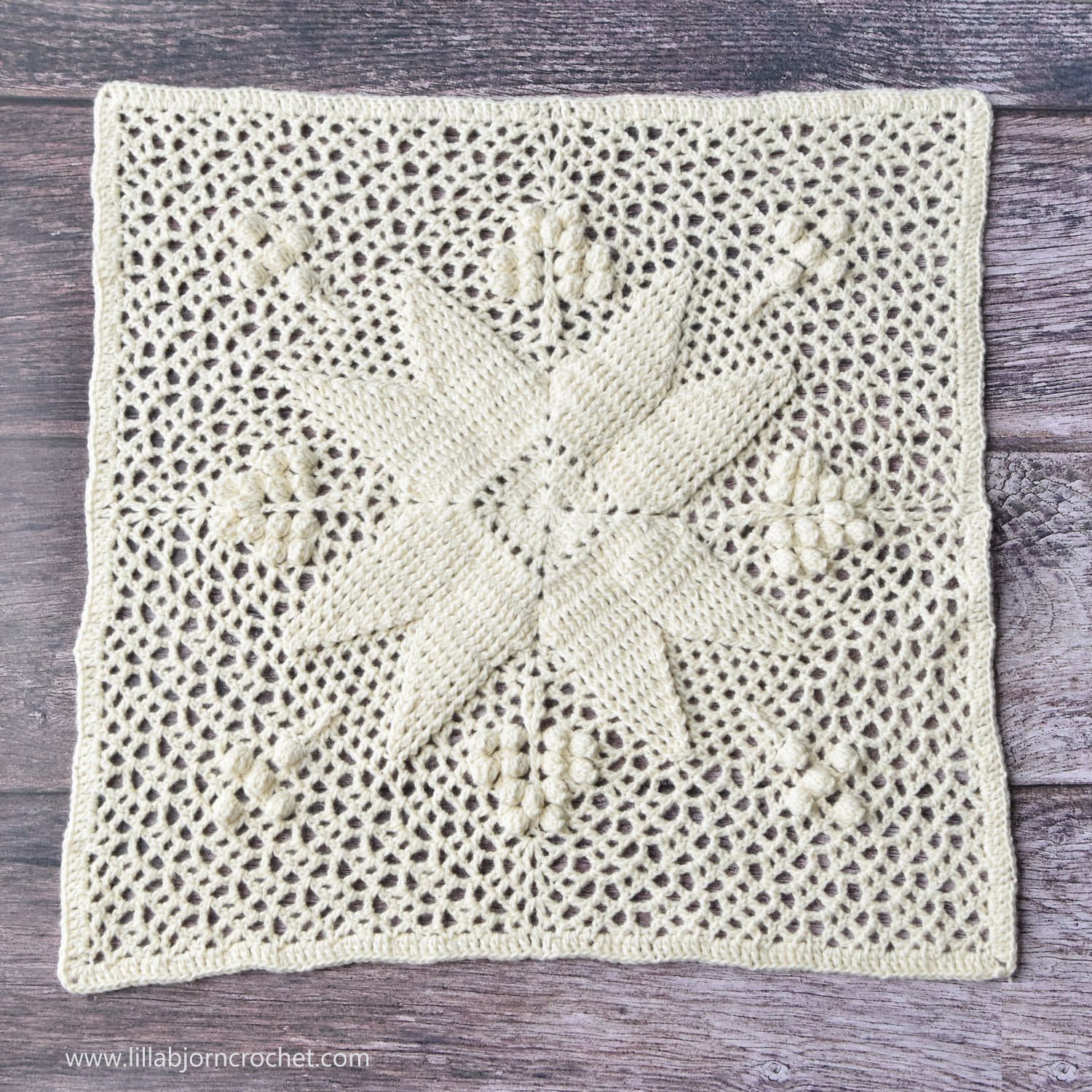 PATTERN - Crochet Christmas Square - Textured Ornament - Pillow and ...