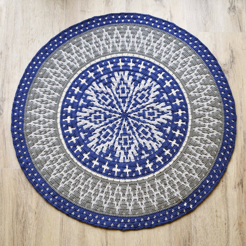 Round Jute Mandala Rug - Etsy