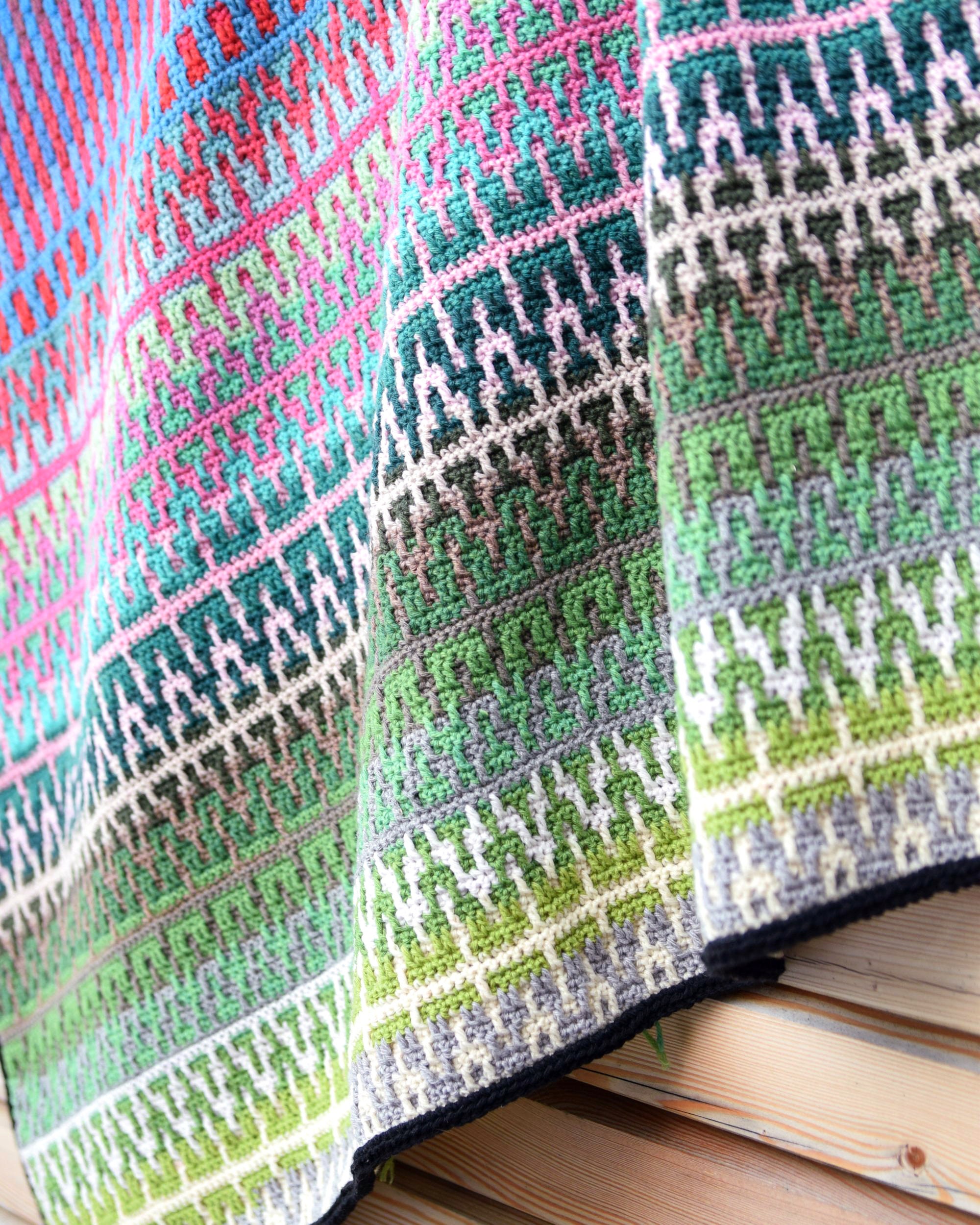 PATTERN: Mosaic Blanket Crochet Pattern a Very Rainbow | Etsy