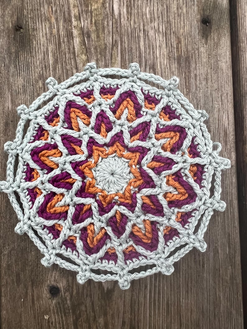 Festive Mandala Coaster Crochet Pattern: Overlay Mosaic (digital ...
