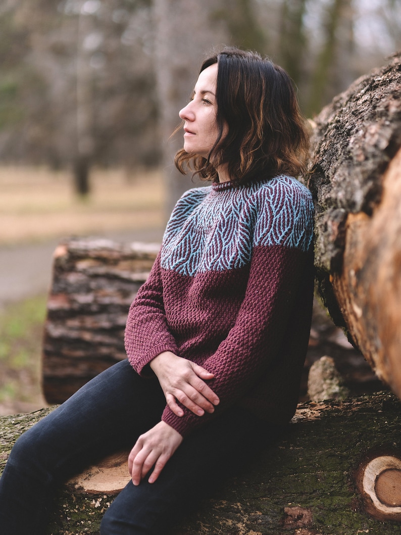 PATTERN - Brioche Crochet Sweater Pattern - Top Down - Round Yoke ...