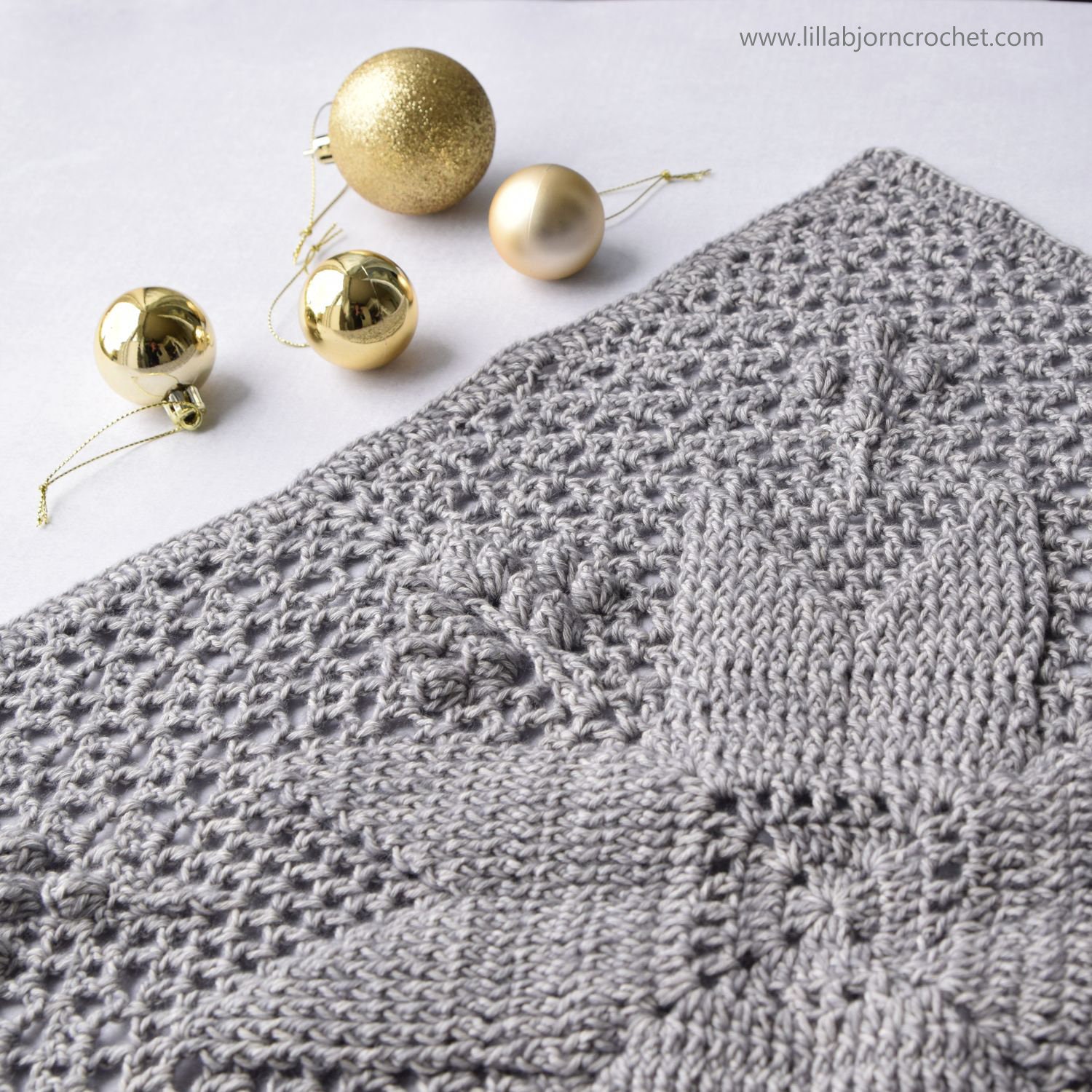 PATTERN - Crochet Christmas Square - Textured Ornament - Pillow and ...