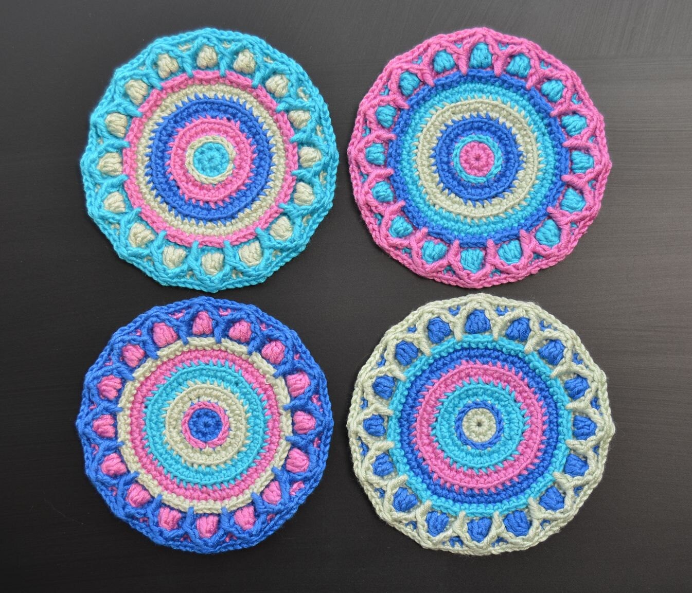 Coaster Crochet Pattern Mandala coaster with petals | Etsy