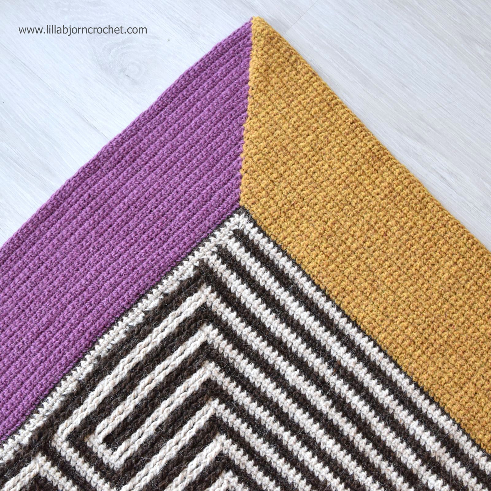 PATTERN Crochet - Roman Labyrinth Rug - Colorful Graphic Pillow ...