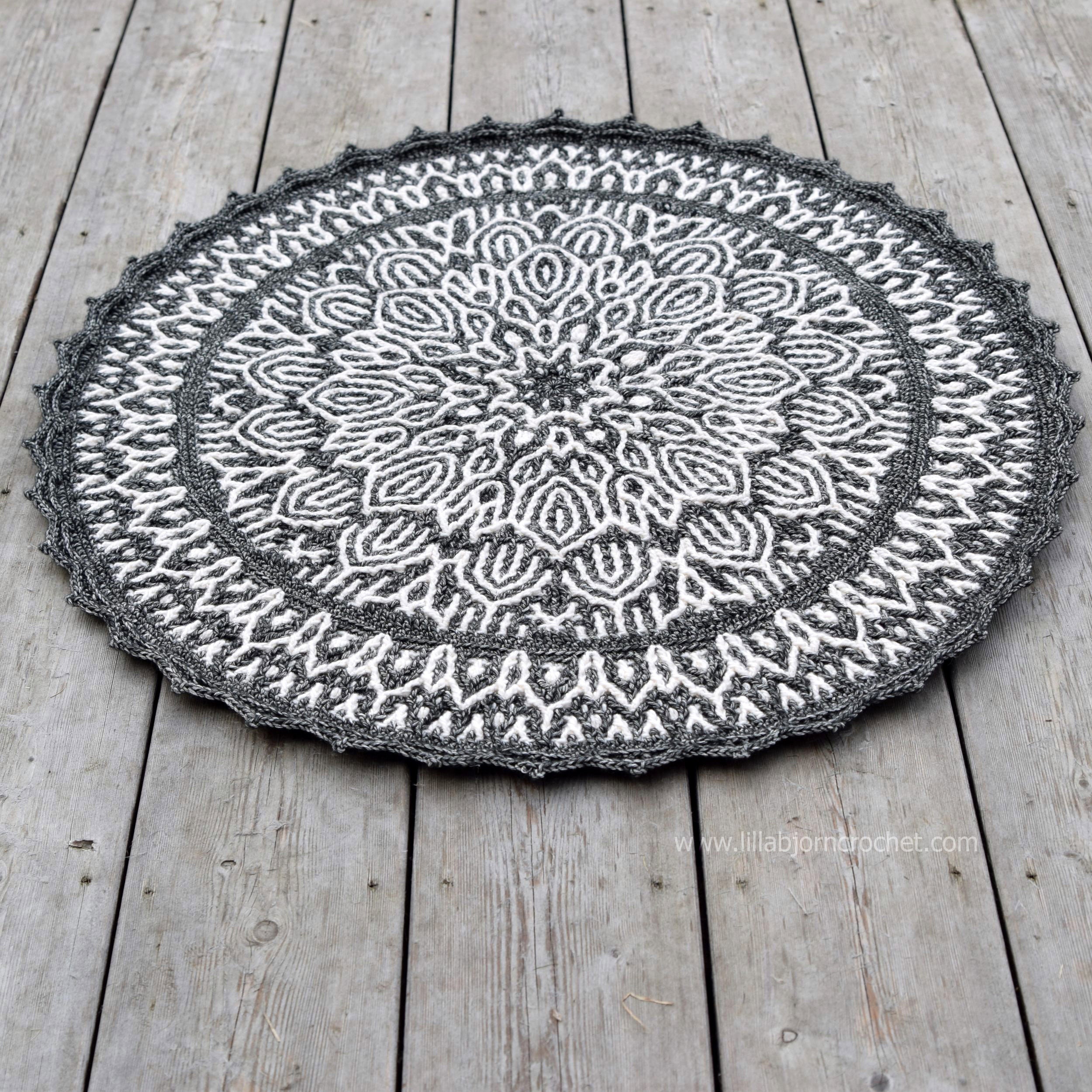 PATTERN Graphite Mandala Brioche Crochet Overlay Crochet | Etsy