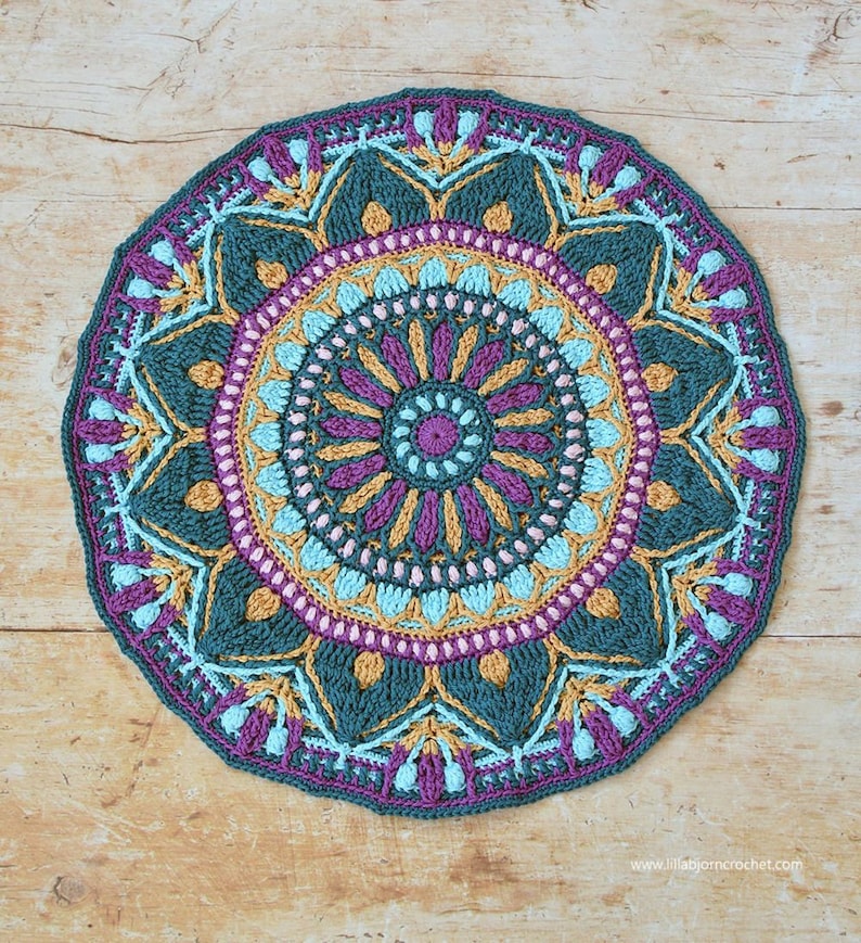 PATTERN Mira Overlay Crochet Mandala Wall Hanging - Etsy Israel