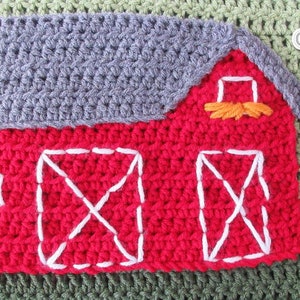 Barn Applique - Crochet PATTERN PDF - Folk Art Calendar Blanket 2019 ...