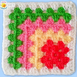 Canada Flag Square Motif PDF Crochet Pattern 11.5 inch | Etsy