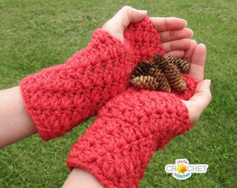 Lacy Fingerless Gloves Crochet PATTERN PDF Texting Gloves | Etsy