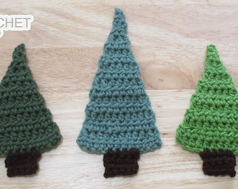 Trees Applique deciduous Crochet PATTERN PDF Folk Art | Etsy