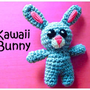Kawaii Bunny Crochet PATTERN PDF - Whimsical Creature Toy Rabbit Plush ...