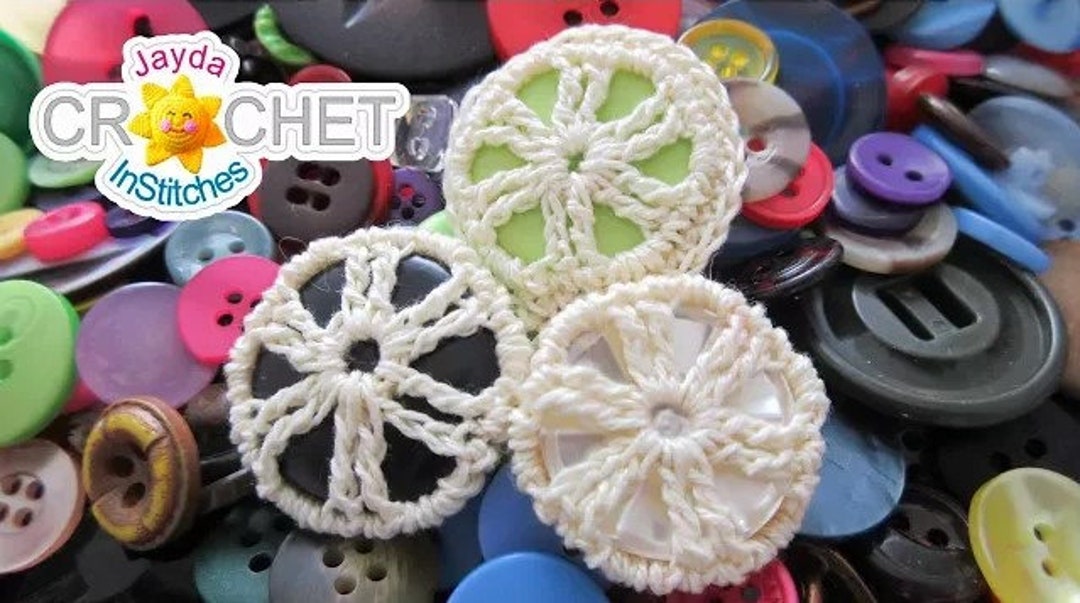 Crochet Covered Buttons - Crochet PATTERN PDF - Buttons or Pendant ...