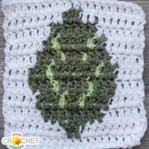 Leaf Graph Crochet PATTERN PDF - October Fair Isle Style Calendar ...