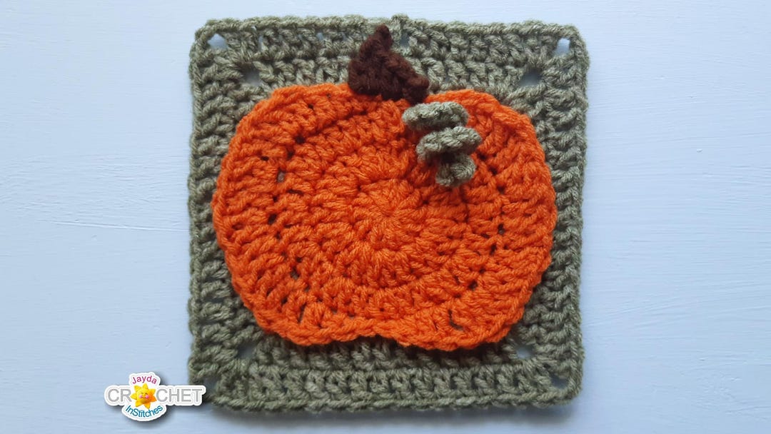 Boho Pumpkin Granny Square PATTERN PDF - No Sew 3D Look - Jayda ...