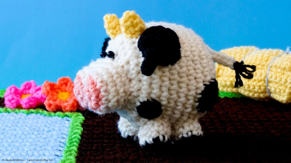 Cow Crochet PATTERN PDF Adorable Stuffed Toy Amigurumi | Etsy