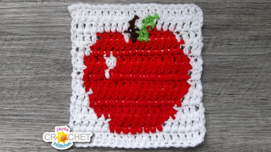 Apple Graph Crochet PATTERN PDF - Fair Isle Style PLUS Series - Jayda ...