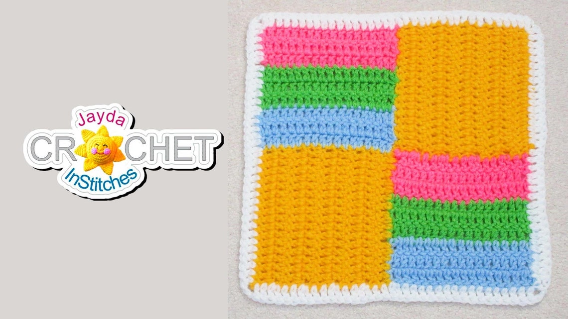 Blocks & Stripes Square Crochet PATTERN PDF Patchwork | Etsy