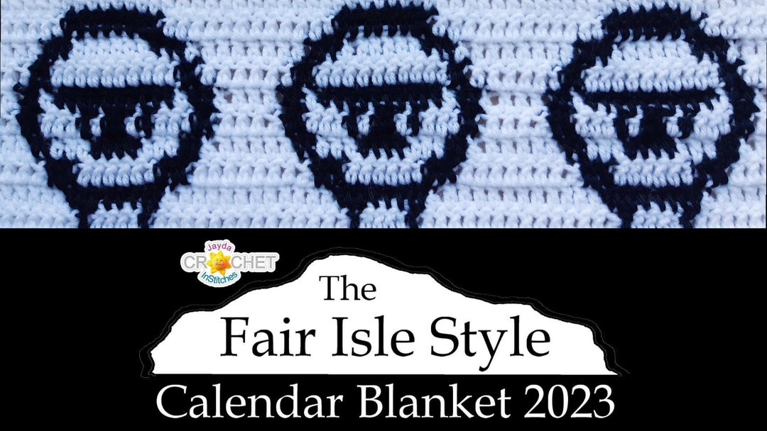 Sheep Graph Crochet PATTERN PDF - November Fair Isle Style Calendar ...