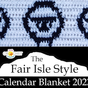 Sheep Graph Crochet PATTERN PDF - November Fair Isle Style Calendar ...