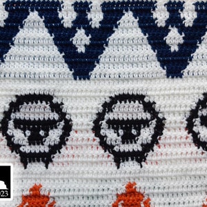 Mountain & Stars Graph Crochet PATTERN PDF - December Fair Isle Style ...