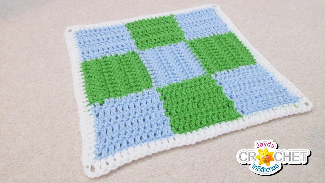 9-patch Square Crochet PATTERN PDF Patchwork Quilt-style - Etsy