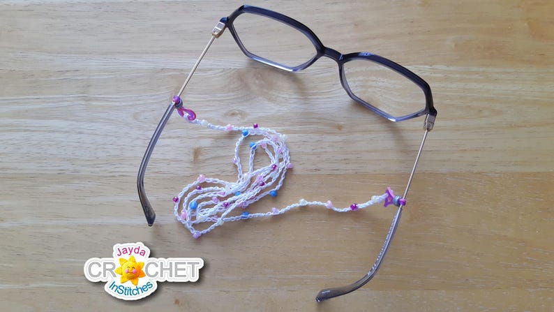 Eye Glasses Chain/strap - Crochet PATTERN PDF - Crochet With Beads, DIY ...