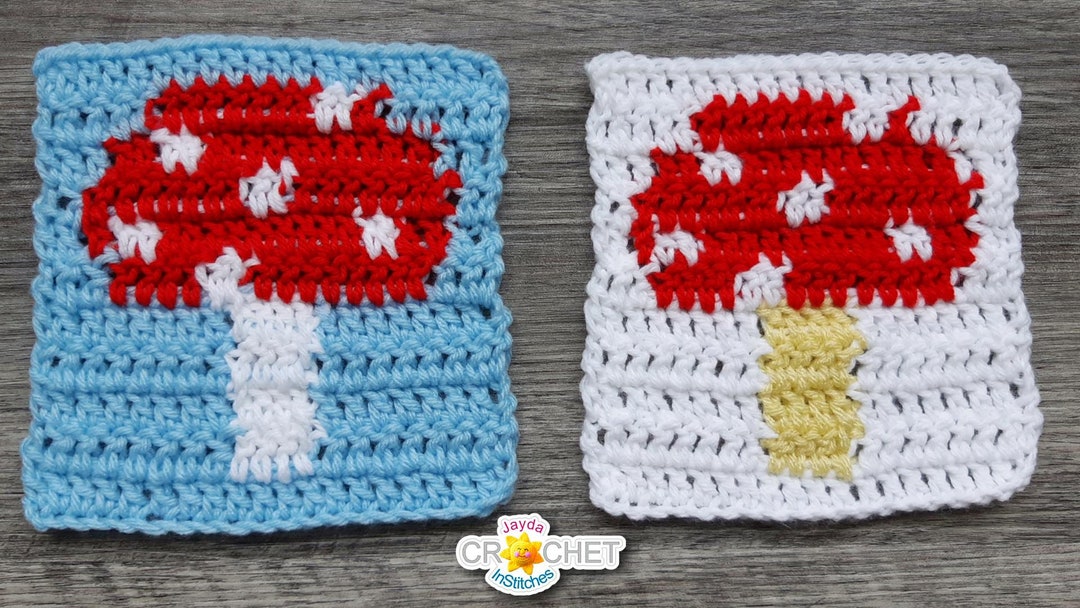 Toadstool Mushroom Graph Crochet PATTERN PDF - Fair Isle Style PLUS ...