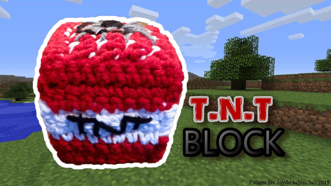TNT Block Crochet Pattern - Video Game Stuffed Toy Plush - Jayda ...