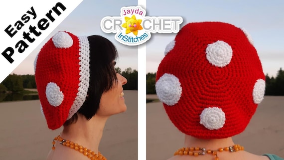 Toadstool Beret Crochet PATTERN PDF Adult & Children Sizes - Etsy